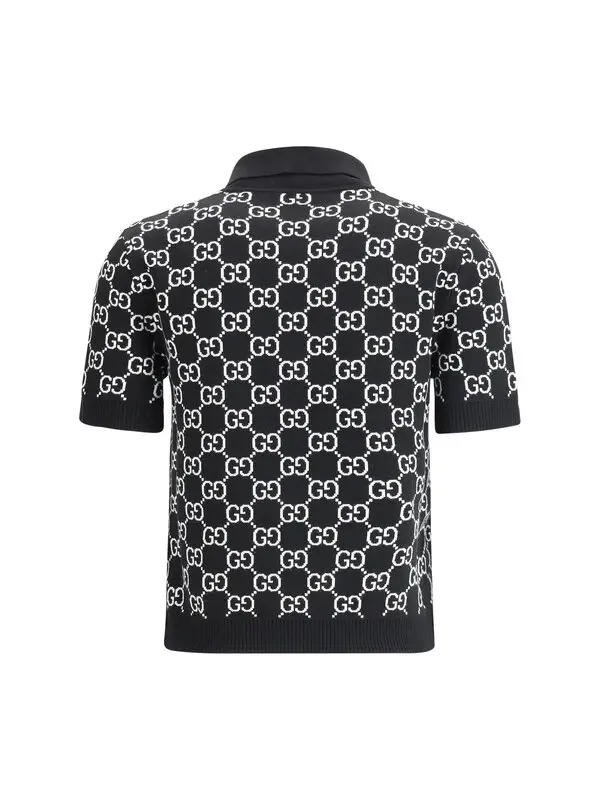 Gucci Gg Wool Jacquard Polo Top