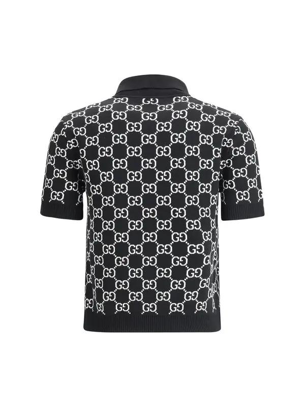 Gucci Gg Wool Jacquard Polo Top