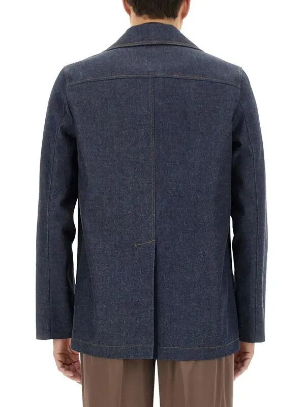 Gucci Cotton Denim Double Breasted Jacket