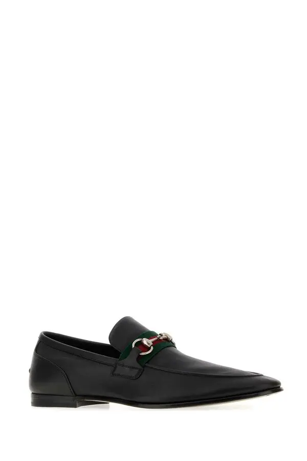 Gucci Leather Como Loafers - Black