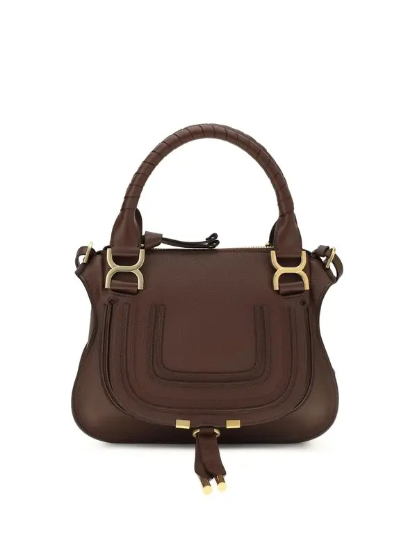 Chloé Marcie Leather Handbag - Brown