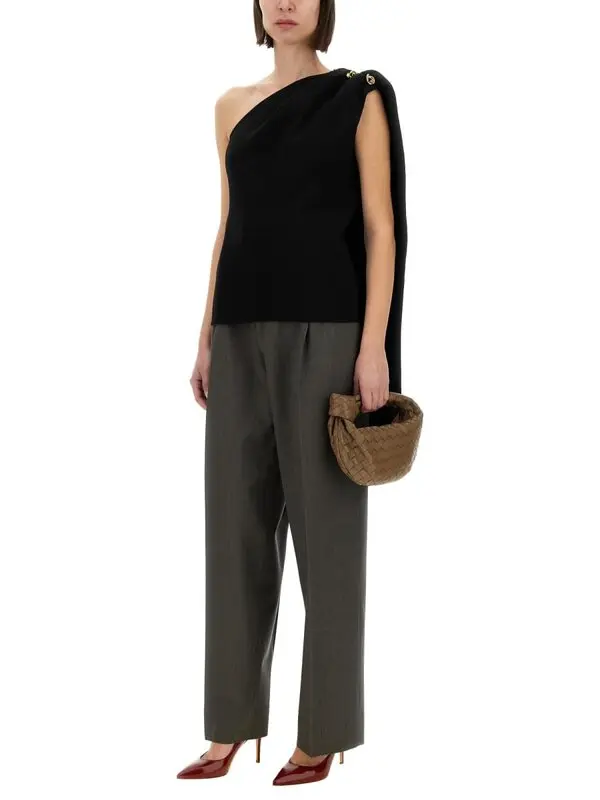 Bottega Veneta Crepe One-shoulder Top