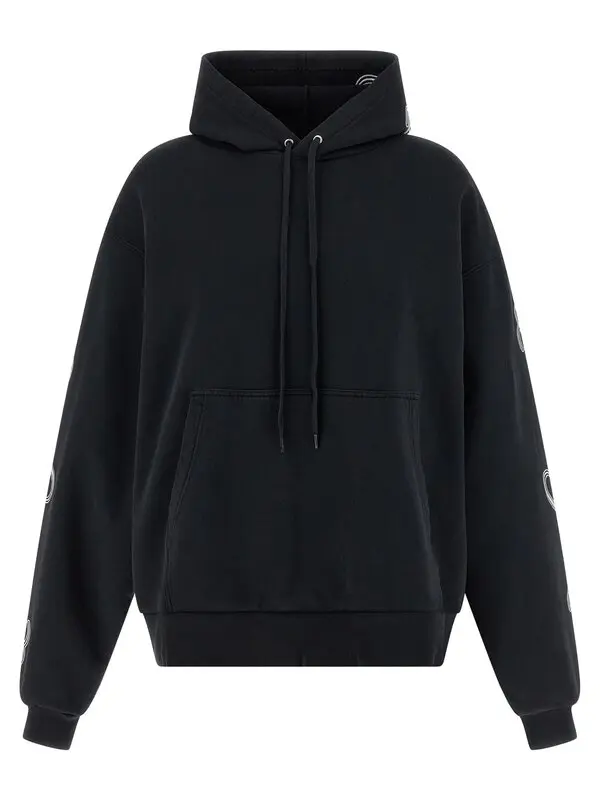 Balenciaga Cursive Fleece Hoodie - Black