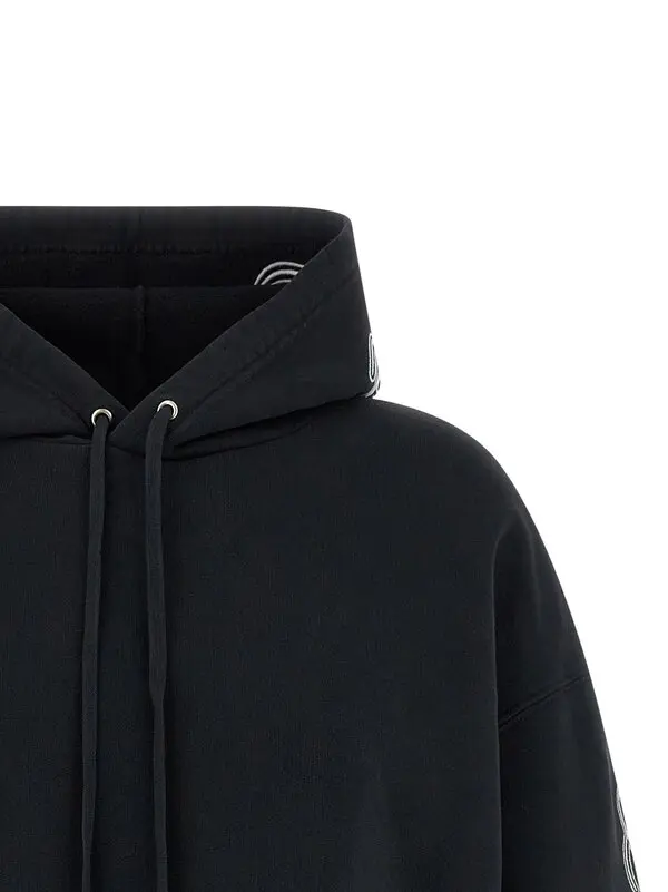 Balenciaga Cursive Fleece Hoodie - Black