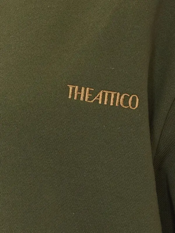 Attico Cotton Color Block Crew Neck Top - Multicolor