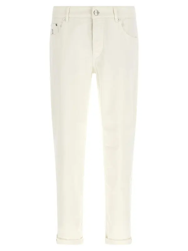 Brunello Cucinelli Traditional Fit Jeans - White