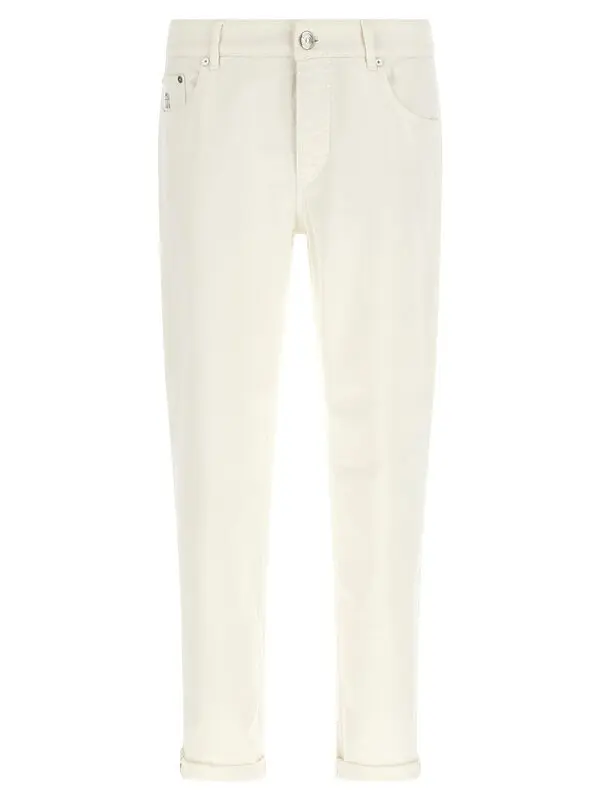 Brunello Cucinelli Traditional Fit Jeans - White