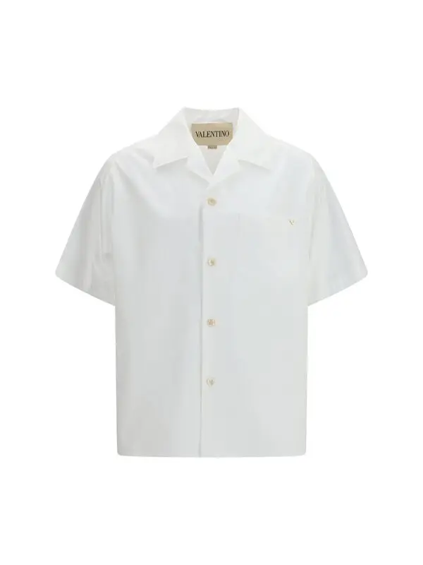Valentino Garavani Cotton Poplin Bowling Shirt With Vgold