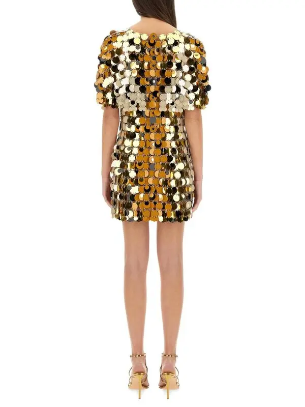 Rabanne Sparkle Discs Mini Dress