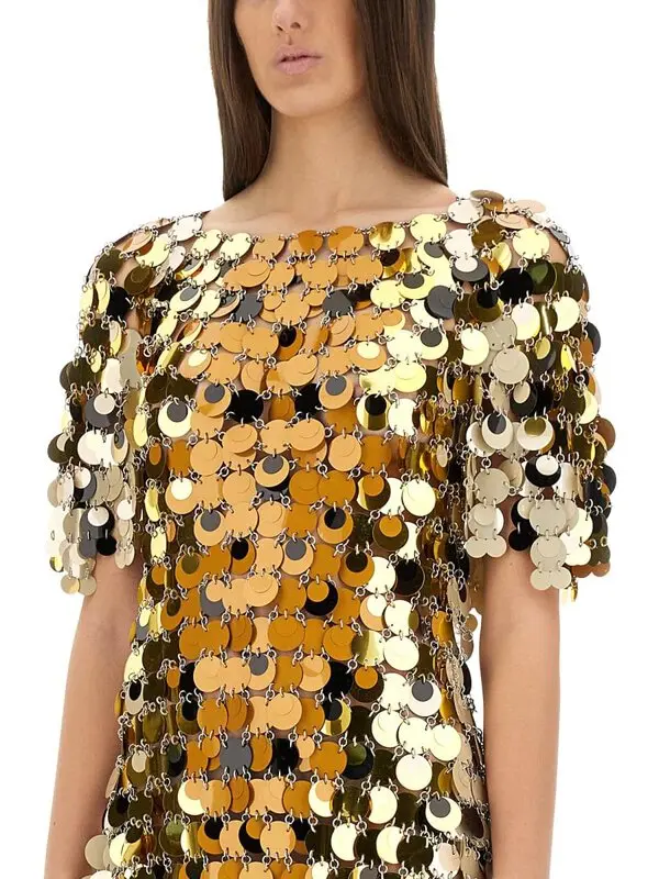 Rabanne Sparkle Discs Mini Dress