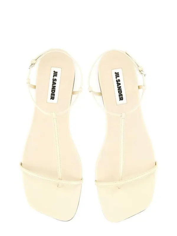 JIL SANDER Leather Sandal - Cream