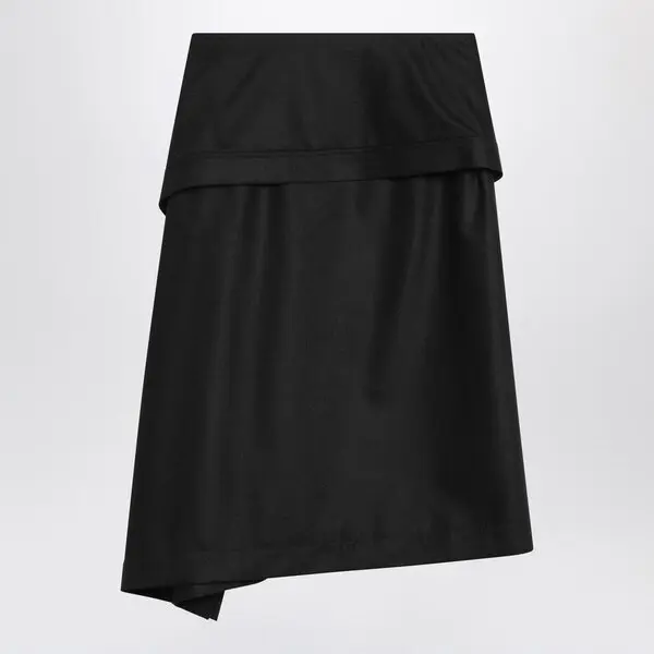 FERRAGAMO Asymmetric Wool Skirt With Basque