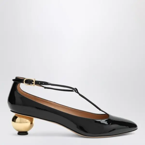 FERRAGAMO Patent T-strap Decollete