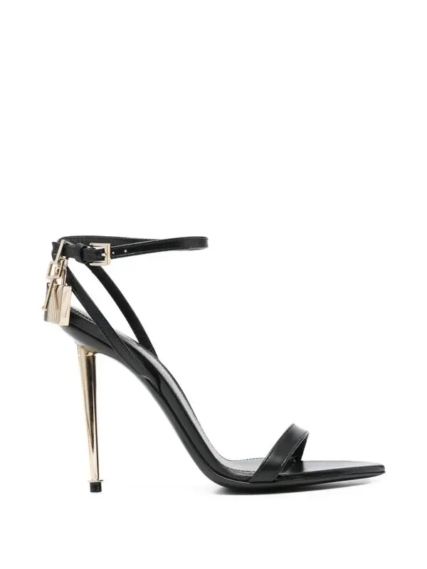 TOM FORD Padlock Leather Heel Sandals