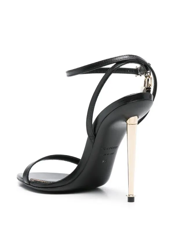 TOM FORD Padlock Leather Heel Sandals