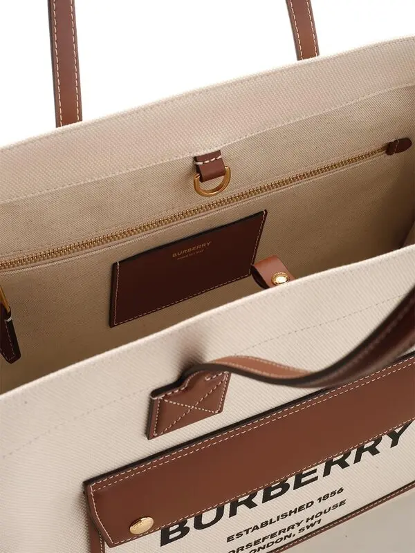 Burberry Medium Freya Tote Bag - Cream