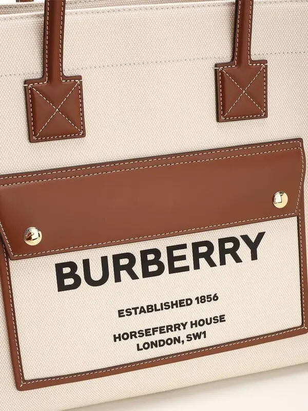 Burberry Medium Freya Tote Bag - Cream