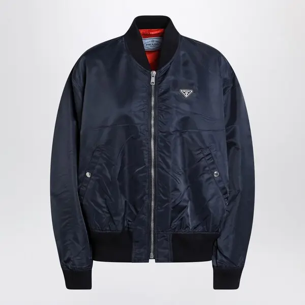 Prada Re-nylon Bomber Jacket - Blue