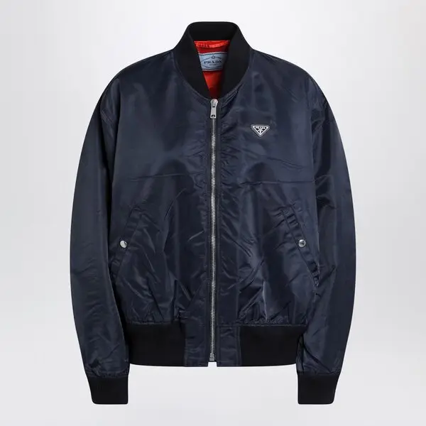 Prada Re-nylon Bomber Jacket - Blue