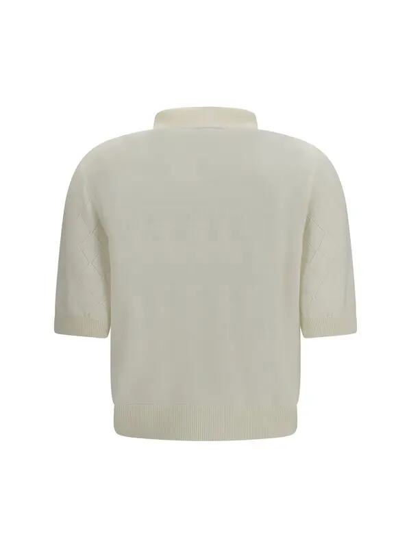 Balmain Wool Polo With Vintage Buttons