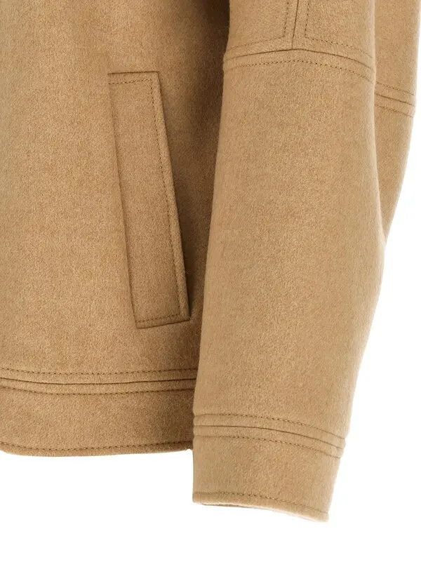 Max Mara Fascia Bomber Jacket - Cream