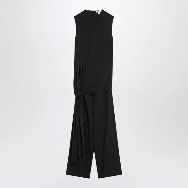 Alaïa Full Jumpsuit With A Belt At The Waist - Black