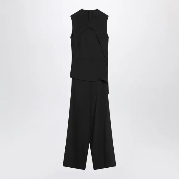 Alaïa Full Jumpsuit With A Belt At The Waist - Black