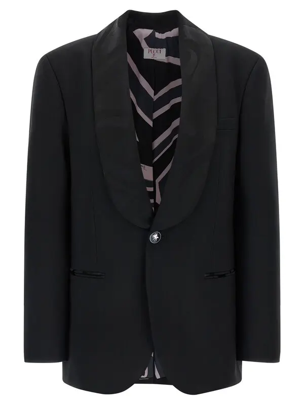 Emilio Pucci Single-breasted Blazer - Black