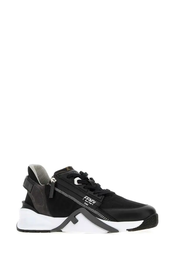 Fendi Jacquard Flow Sneakers - Black