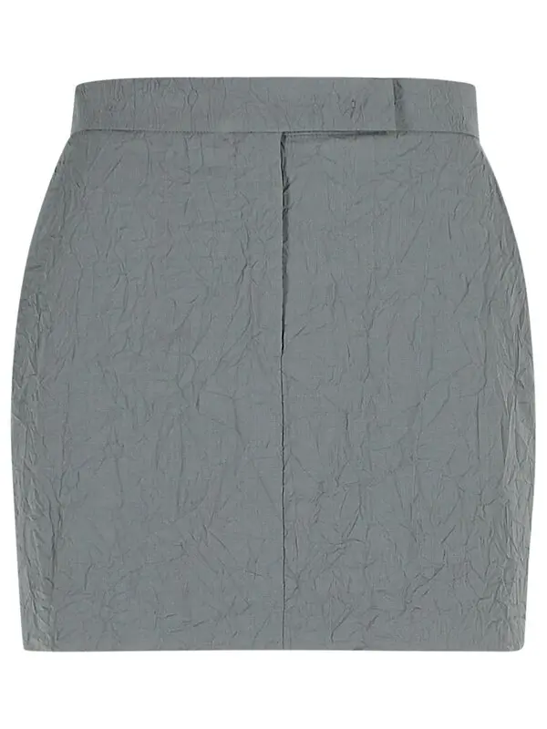 Max Mara Abate' Grey Virgin Wool Skirt - Gray