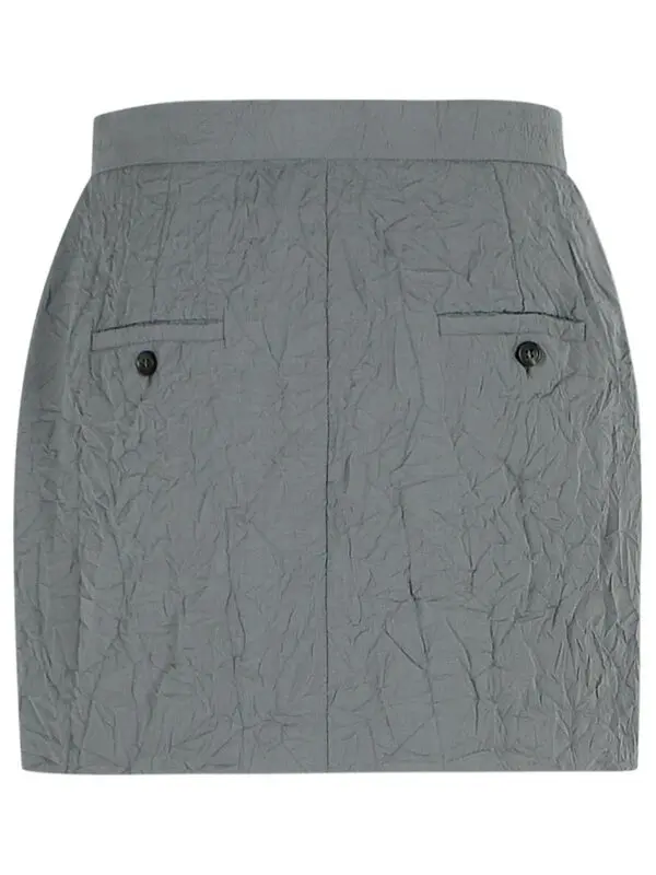 Max Mara Abate Virgin Wool Skirt - Gray
