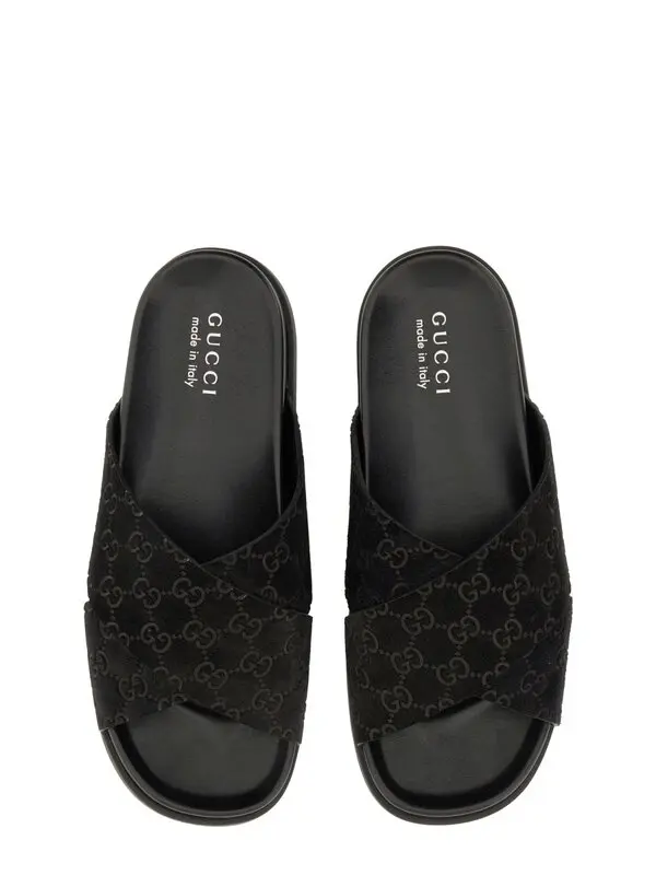 Gucci Sandal Slider With Gg Pattern