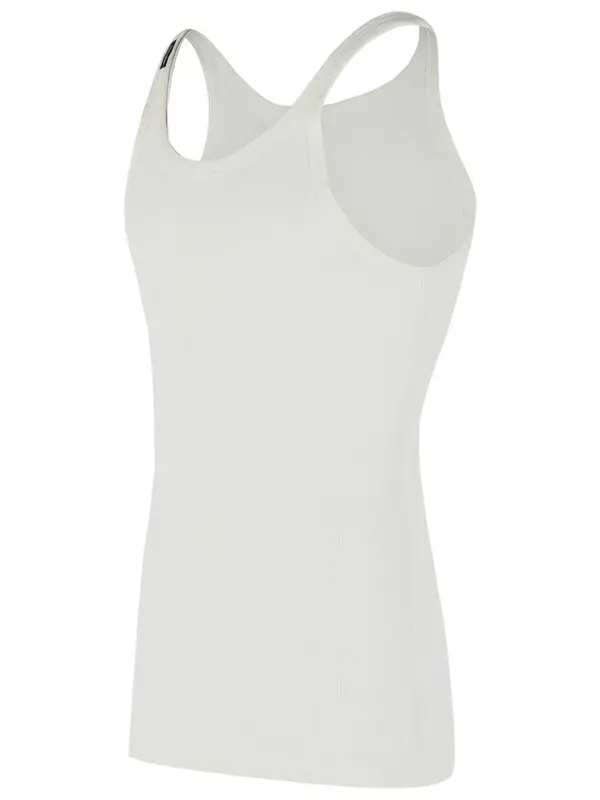 Dolce & Gabbana Ivory Cotton Tank Top - White