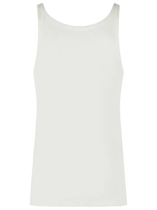 Dolce & Gabbana Ivory Cotton Tank Top - White
