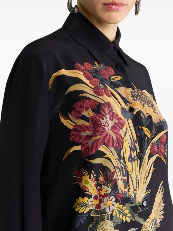 Etro Printed Silk Shirt