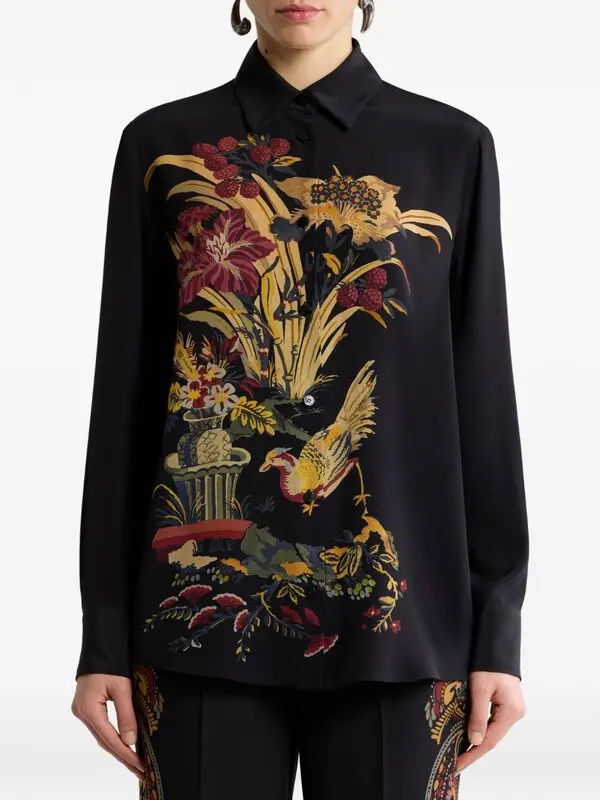 Etro Printed Silk Shirt