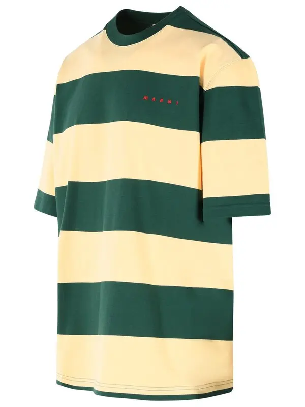 Marni And Green Cotton T-shirt - Yellow