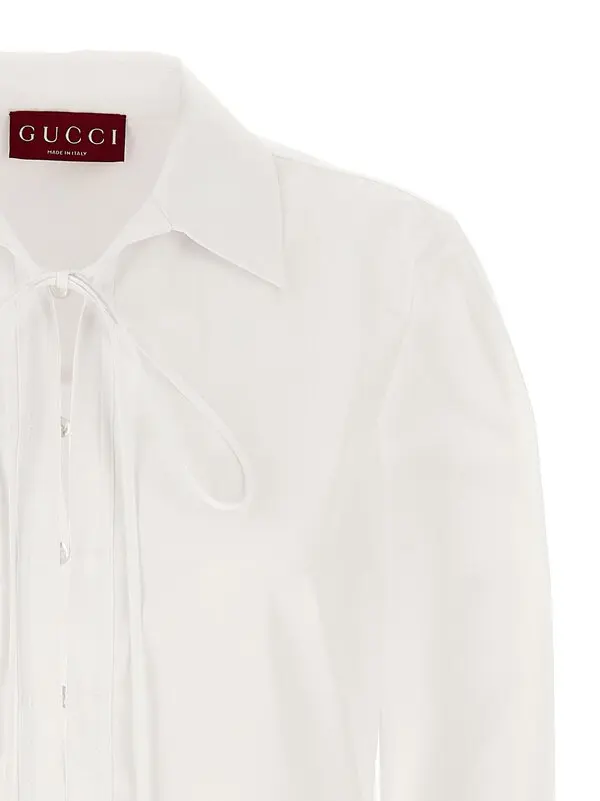 Gucci Morsetto Chemisier Dress - White