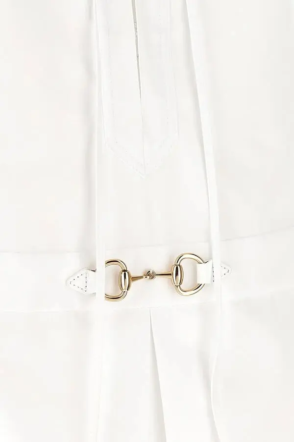 Gucci Morsetto Chemisier Dress - White