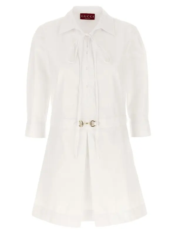 Gucci Chemisier Mini Dress - White