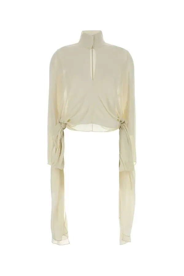 Alaïa Cream Crepe Blouse