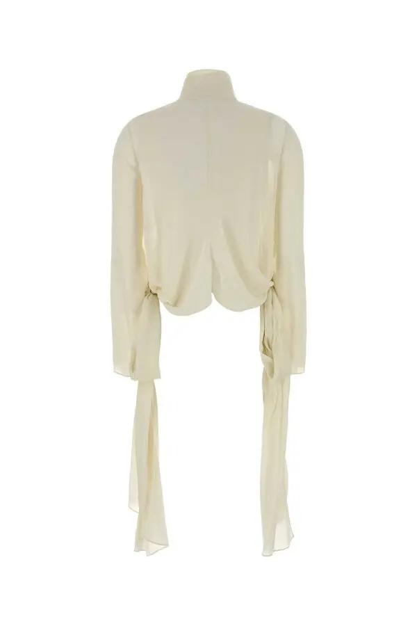 Alaïa Cream Crepe Blouse