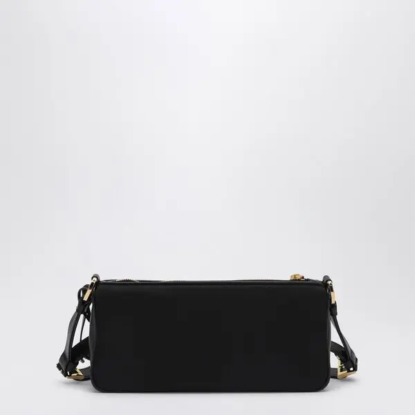 Prada Re-nylon And Leather Bag With Padlock - Black