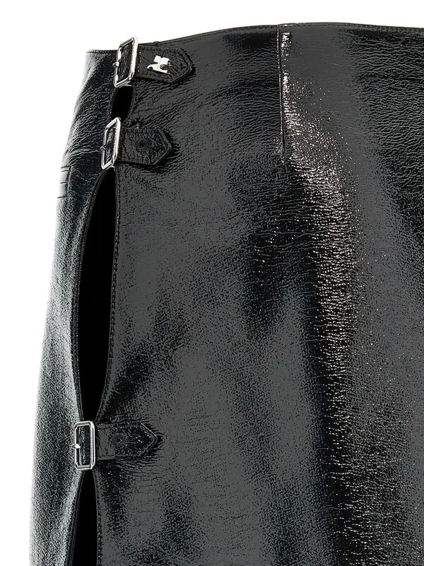 COURREGES Mini Multi Sangle Vinyl' Skirt