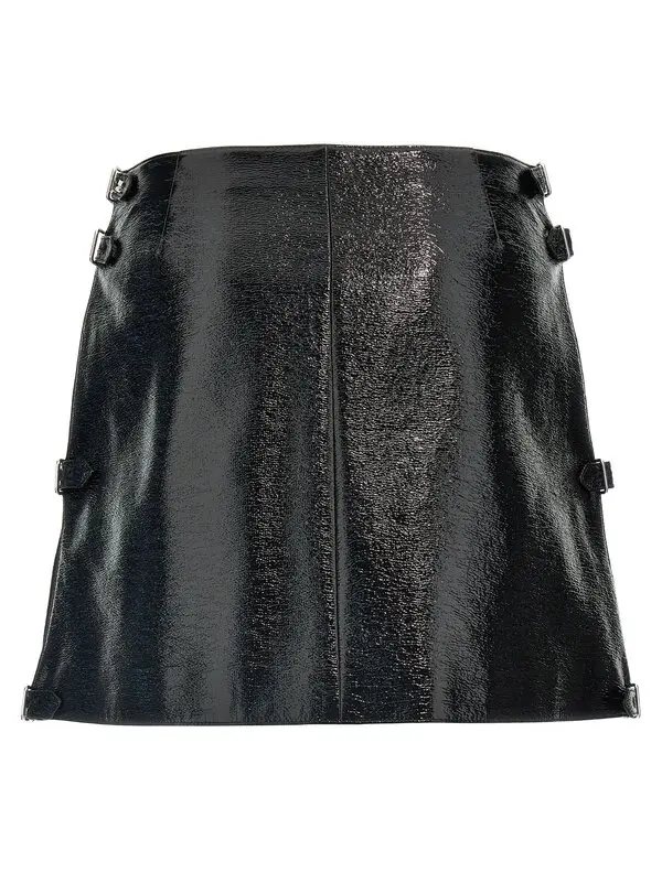 COURREGES Mini Multi Sangle Vinyl Skirt