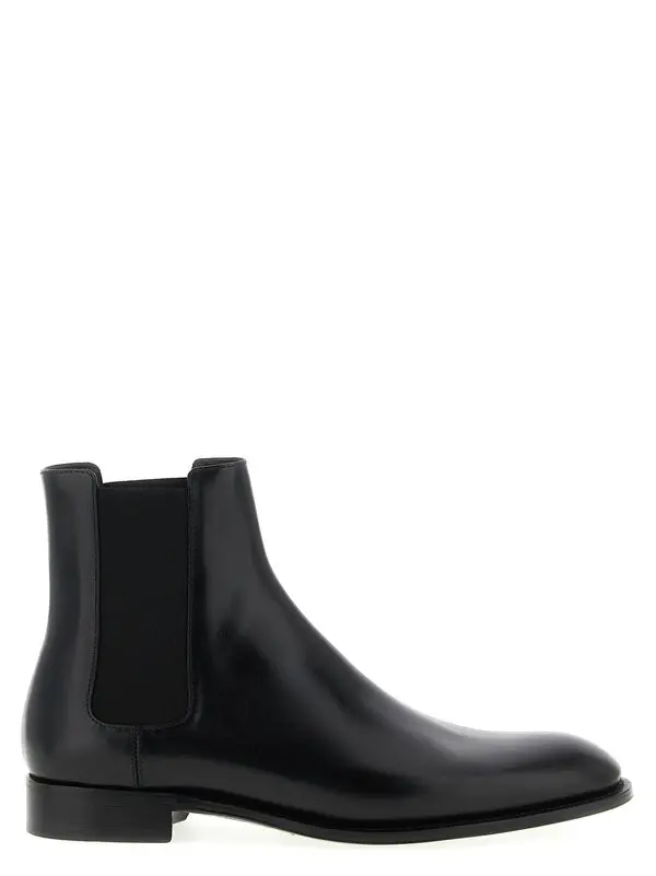 Saint Laurent Adrien' Ankle Boots - Black