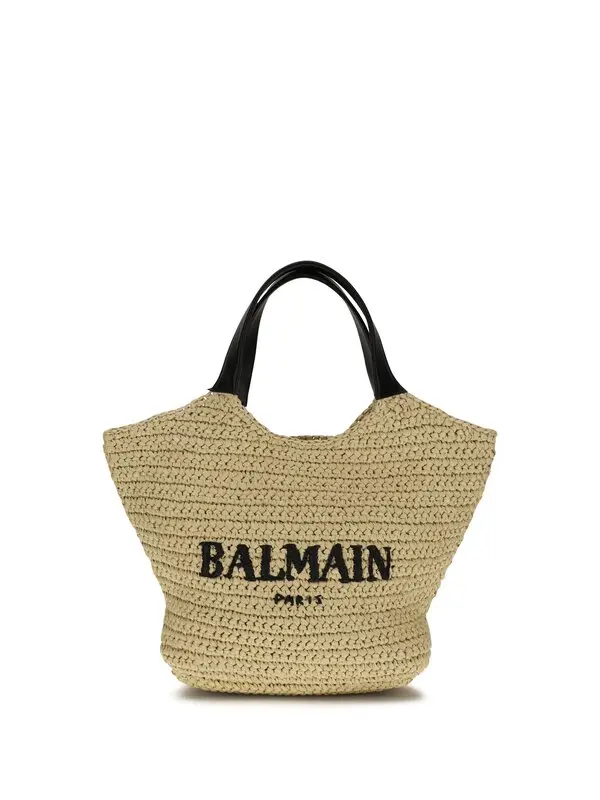 Balmain Crochet Tote Bag - Cream