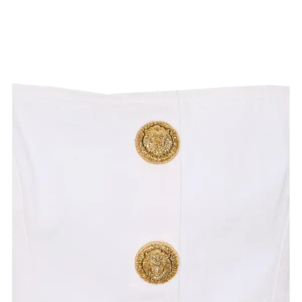 Balmain Buttoned Denim Top
