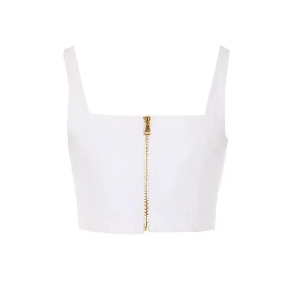 Balmain Buttoned Denim Top