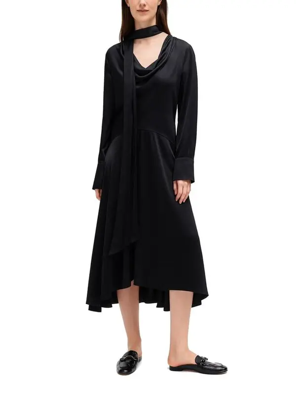 GANNI Midi Dress With Scarf